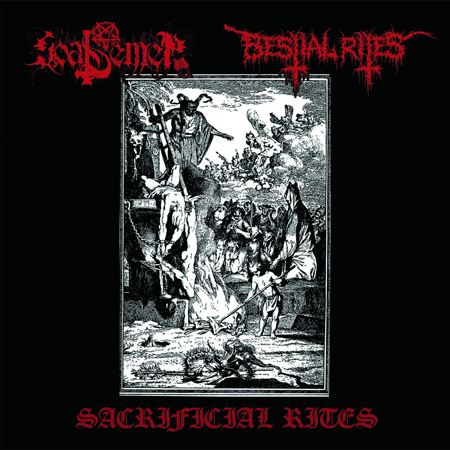 Goat Semen / Bestial Rites - "Sacrificial Rites" Split EP - WolfKult ...